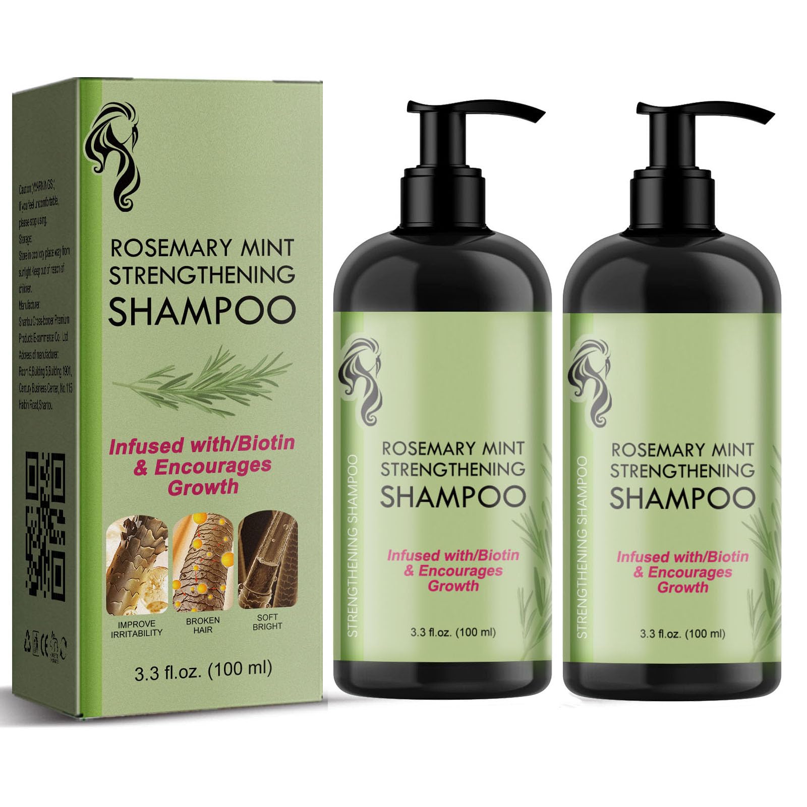 Makbeaty Rosemary Peppermint Strengthening Shampoo, Sulfate & Paraben – DiscountStore