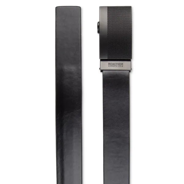 Kenneth Cole Reaction Men’s Exact System Track Lock Plaque Buckle Belt ...