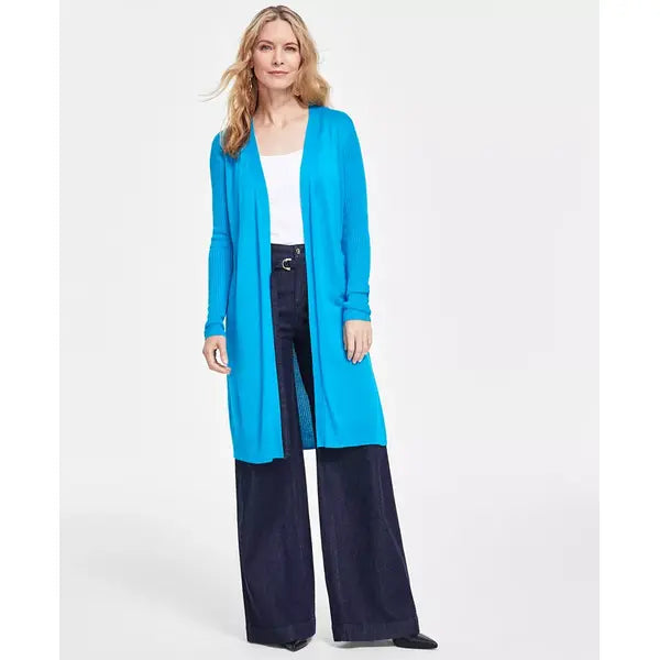 Women's Open-Front Duster, Created for Macy's-Sparkling sea – Discount ...