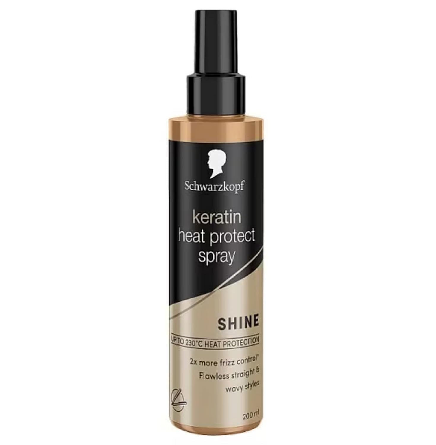Schwarzkopf Keratin Heat Protection Styling Spray with Frizz Control ...