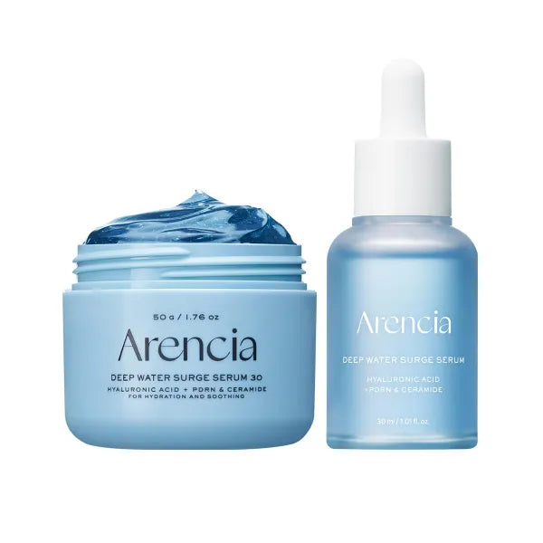 Arencia Deep Water Serum duo for glass skin with Cica PDRN, Hyaluronic ...