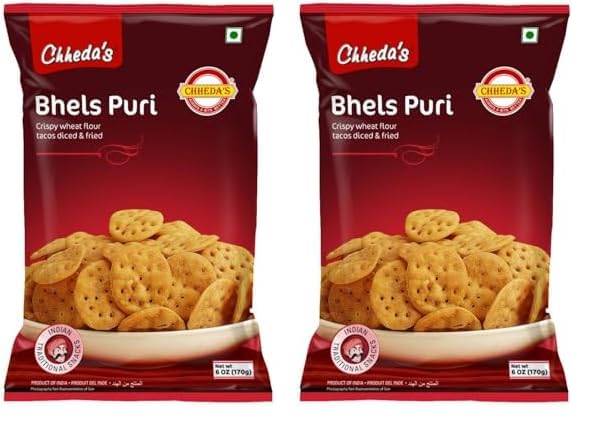 Chheda's Bhels Puri | Authentic Namkeen Snacks - 170gm (Pack of 2 ...