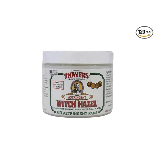 Thayer Witch Hazel Astringent Pads, Original, 60 Count – DiscountStore
