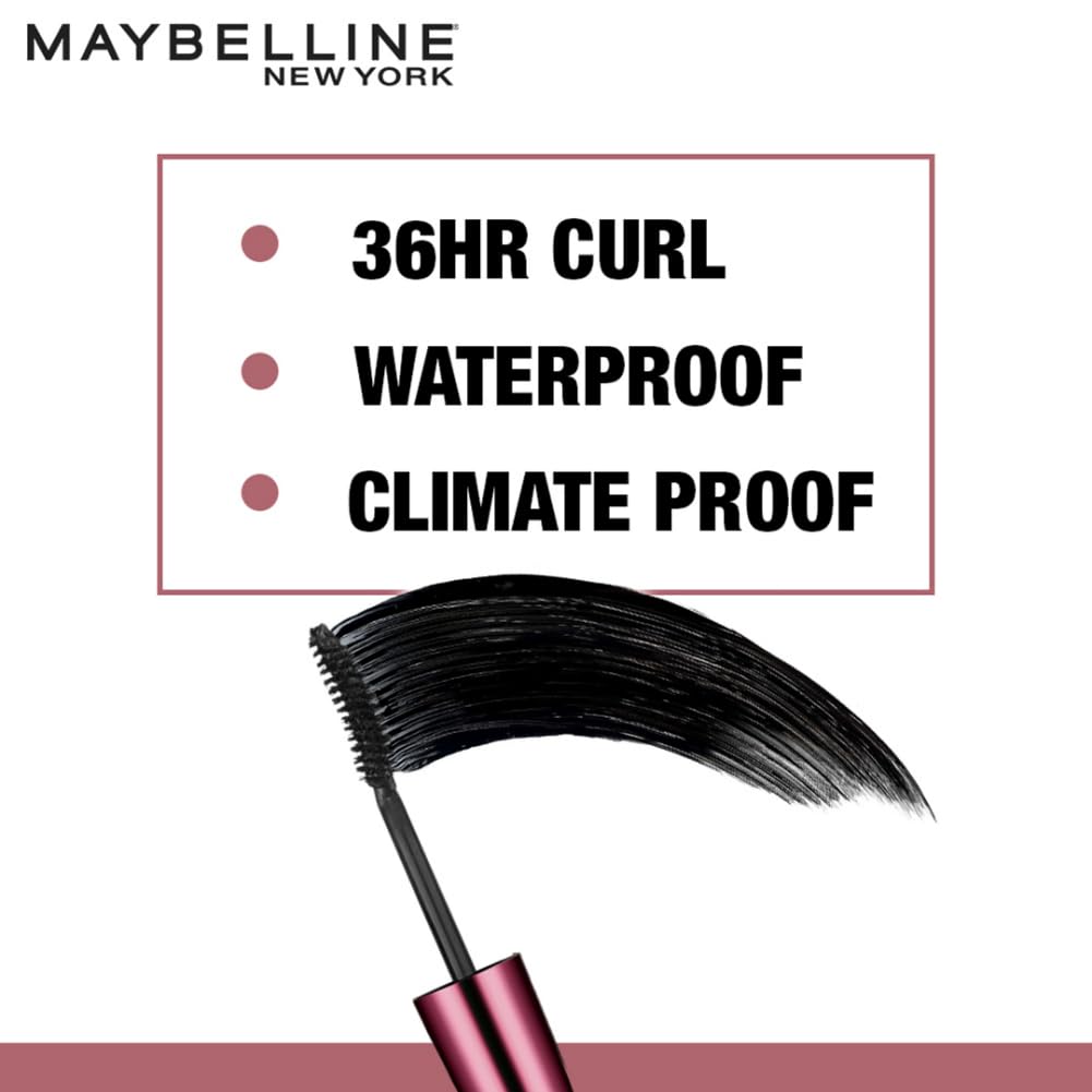 Maybelline New York Hypercurl Mascara Waterproof, Black, 9.2g ...