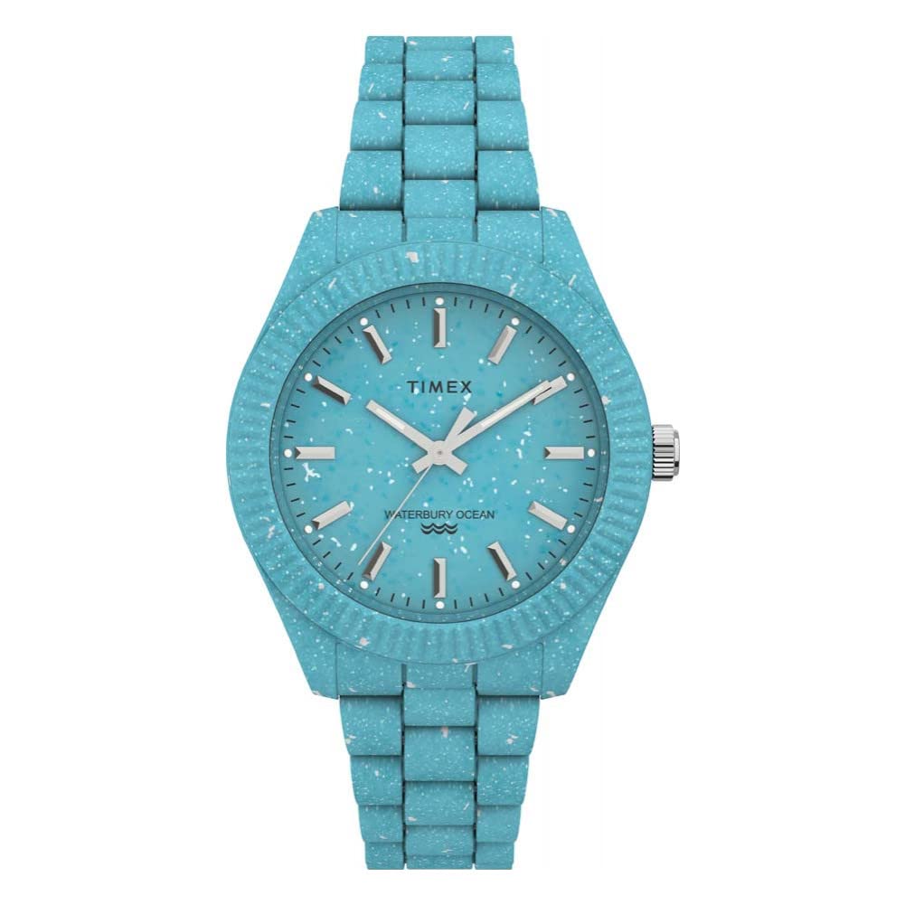 Timex Women's Waterbury Ocean Recycled Plastic 37mm Watch - Light Blue ...