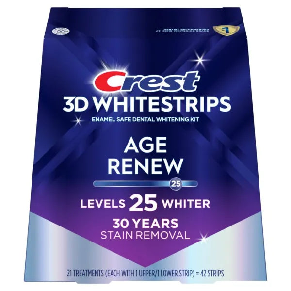 Crest 3D Whitestrips Dental Whitening Kit Levels 25 (21 Treatments ...
