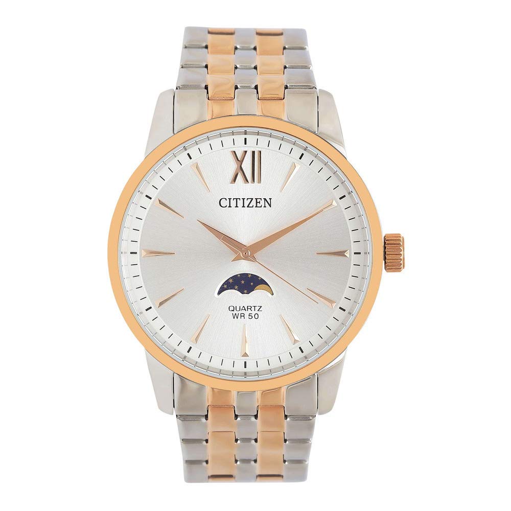 Citizen Mens Quartz Watch, Analog Display And Stainless Steel Strap ...