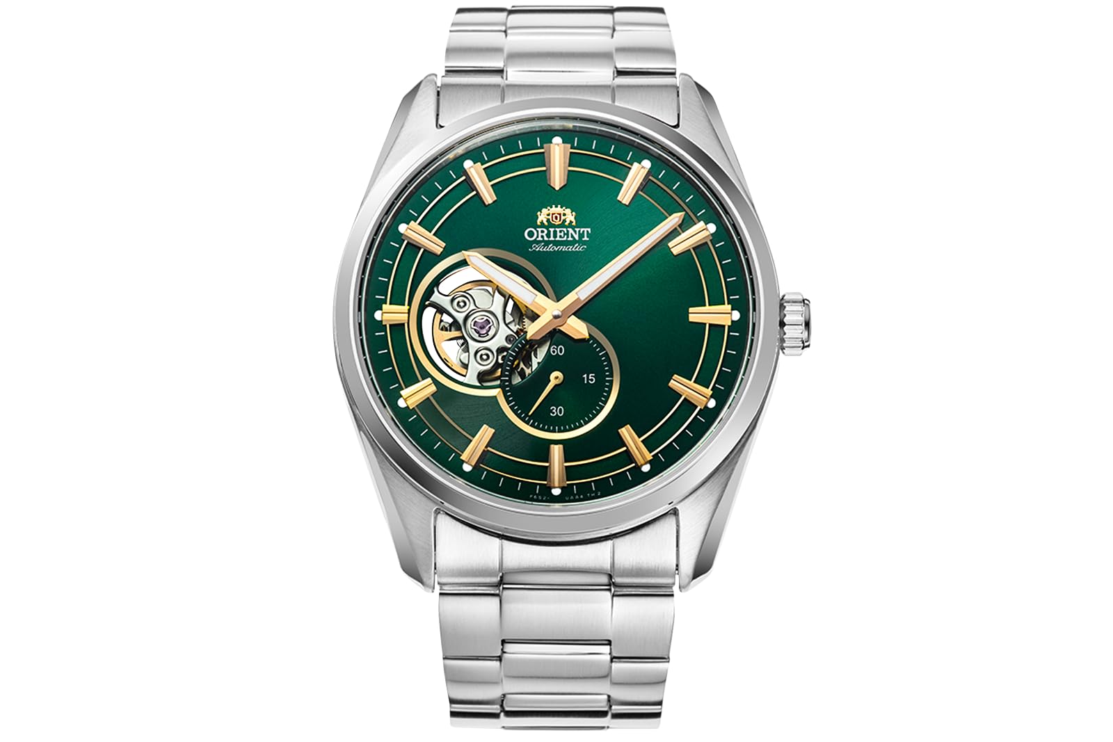 Orient Automatic/Hand-Winding Semi-Skeleton Dress Watch with Sapphire ...