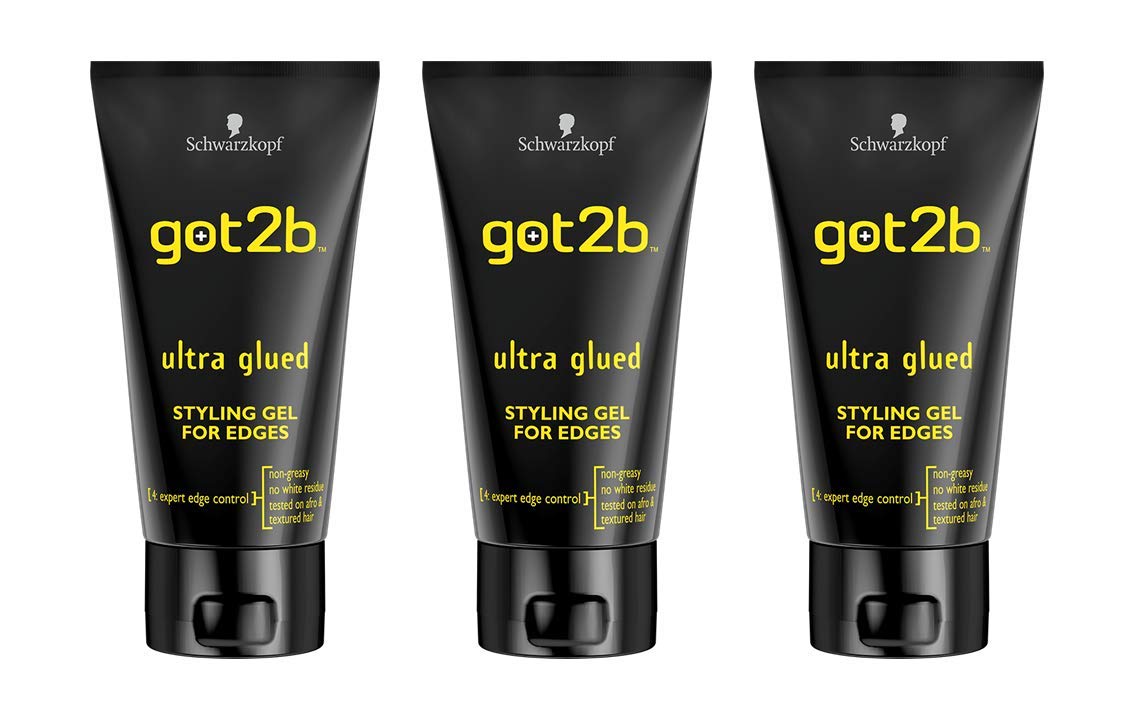 Schwarzkopf got2b Ultra Glued Styling Gel for Edges, 150 ml, Pack of 3 ...