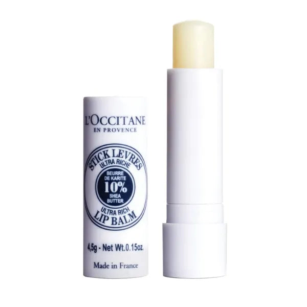 L'OCCITANE 10% Organic Shea Butter Ultra Rich Lip Balm Stick, Moisturi ...