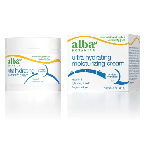 Alba Botanica Ultra Hydrating Moisturizing Cream, with Vitamin E, Frag ...