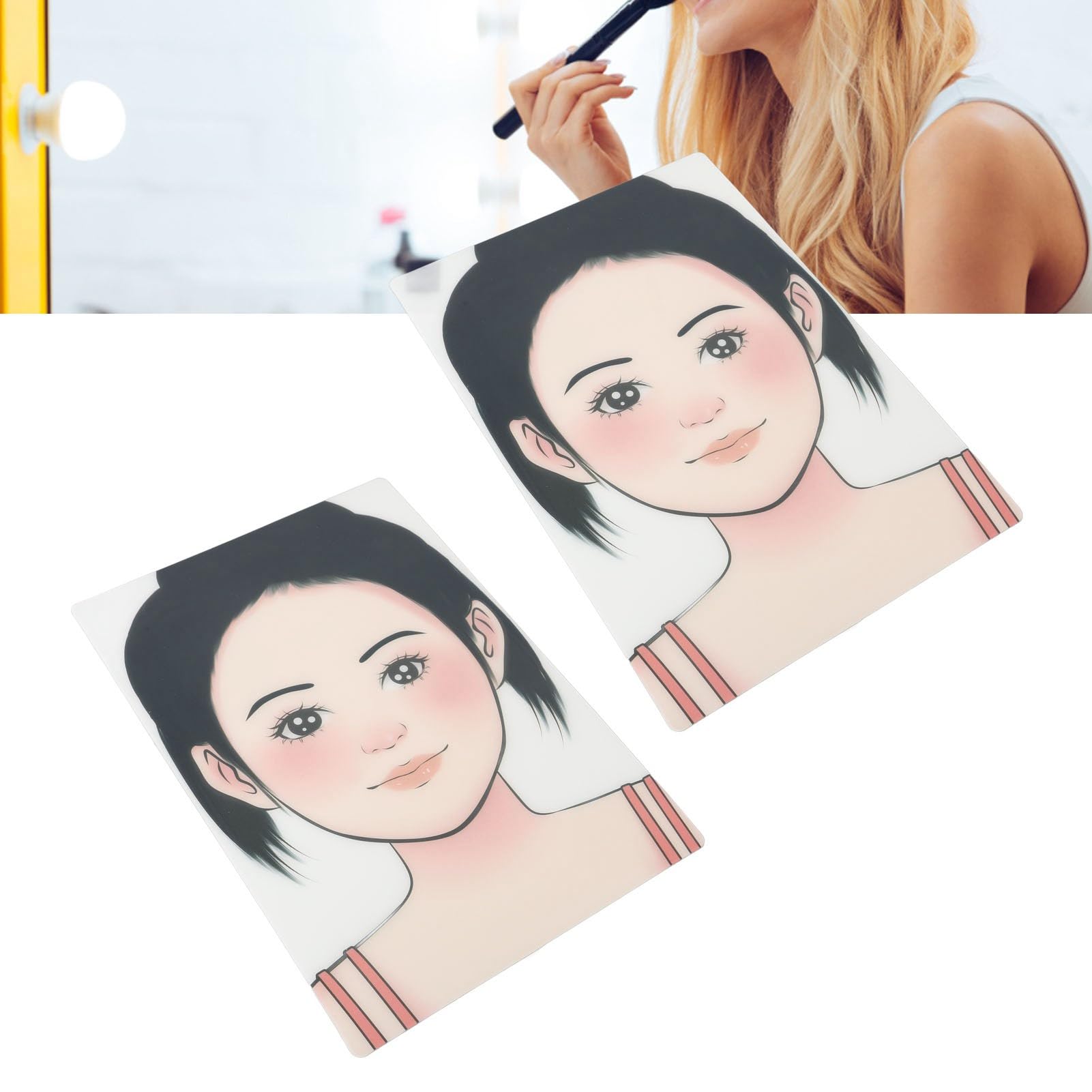 Luqeeg 2PCS Face Painting Practice Board, Washable Reusable Makeup Fac ...