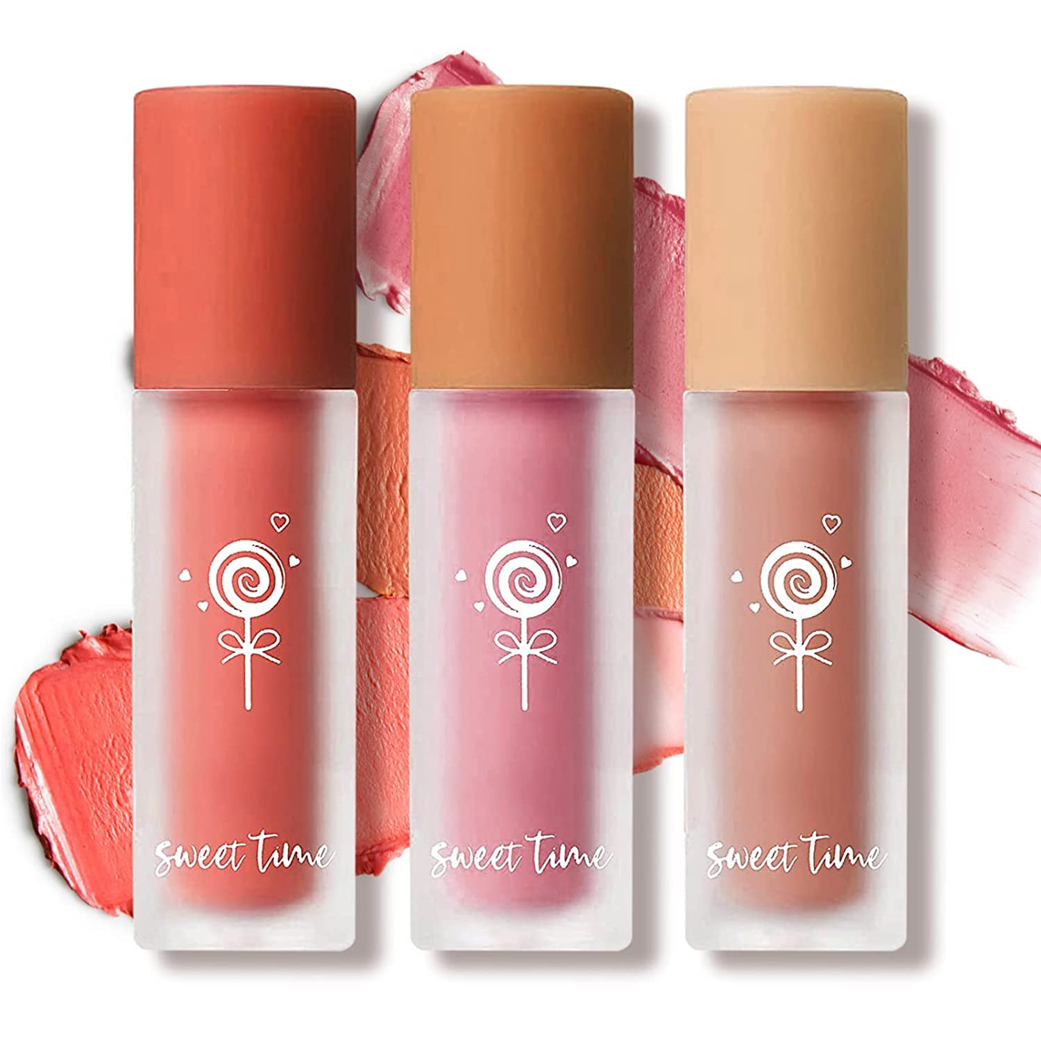 SYOSI Cream Liquid Blush Makeup, 3 Colors Soft Matte Cheek Tint, Light ...