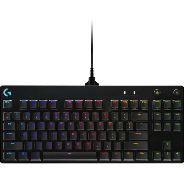 Logitech G Pro TKL Wired Mechanical GX Blue Clicky Switch Gaming Keybo ...
