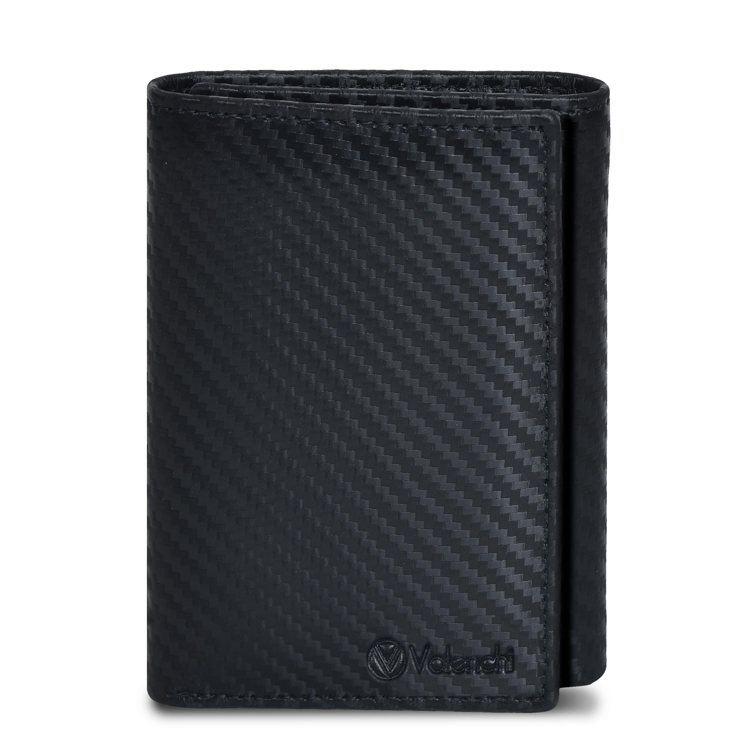 VALENCHI Men's Genuine Leather Rfid Blocking Slim Trifold Wallet With ...