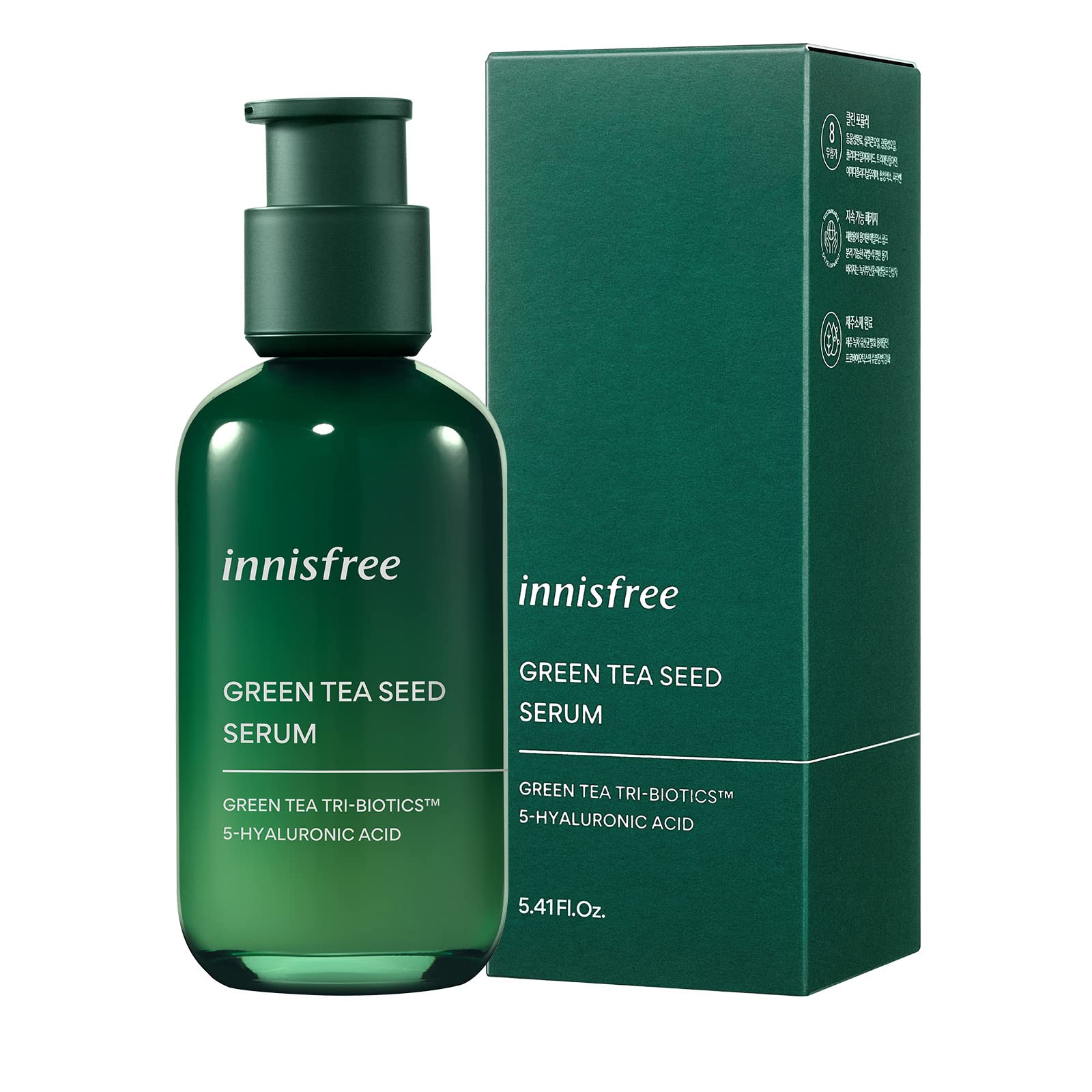 Innisfree Green Tea Seed Serum, fast-Absorbing Serum Intense and Long ...