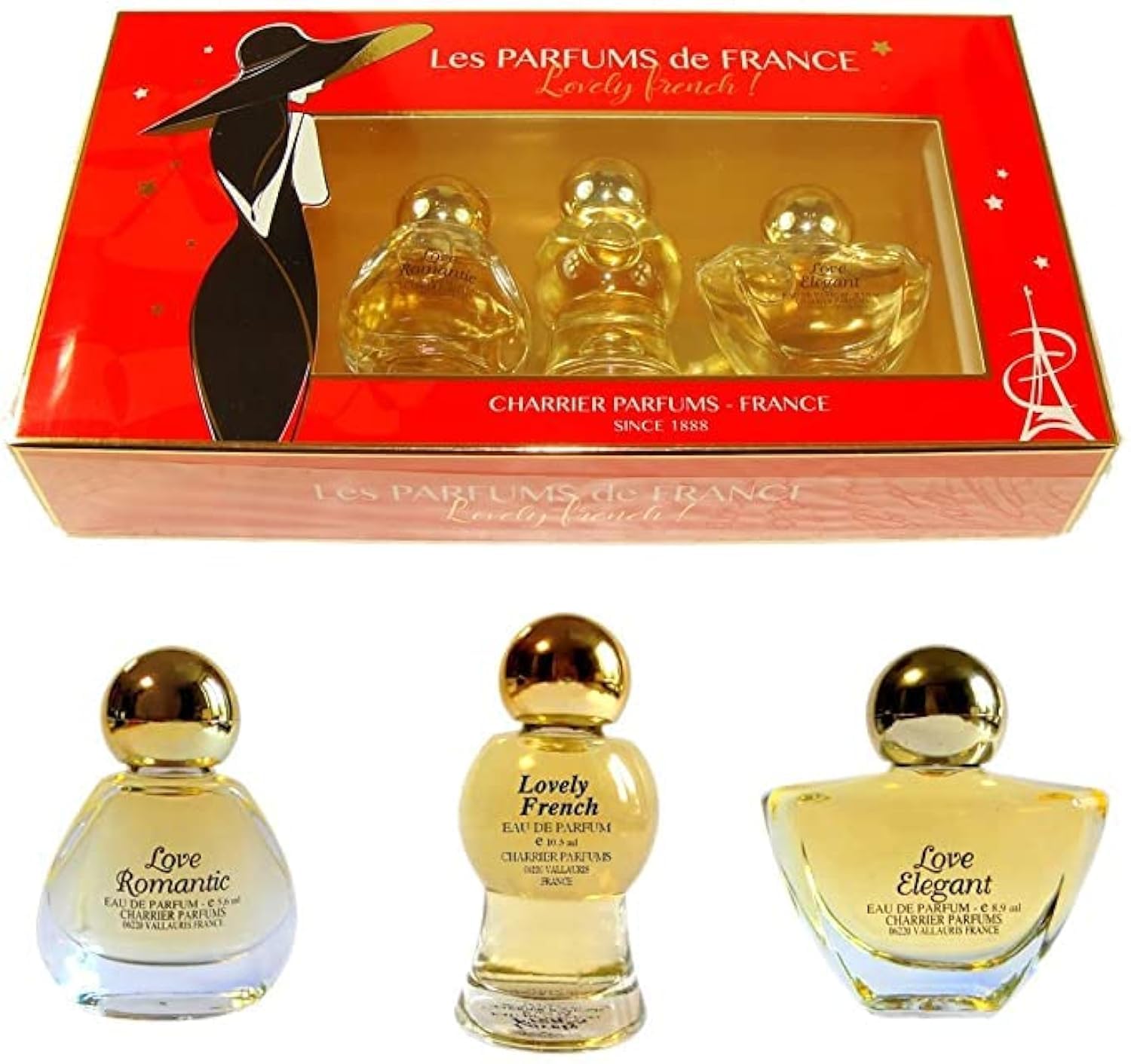 Charrier Parfums Lovely French Eau de Parfum Miniature 3-Pieces Set fo ...