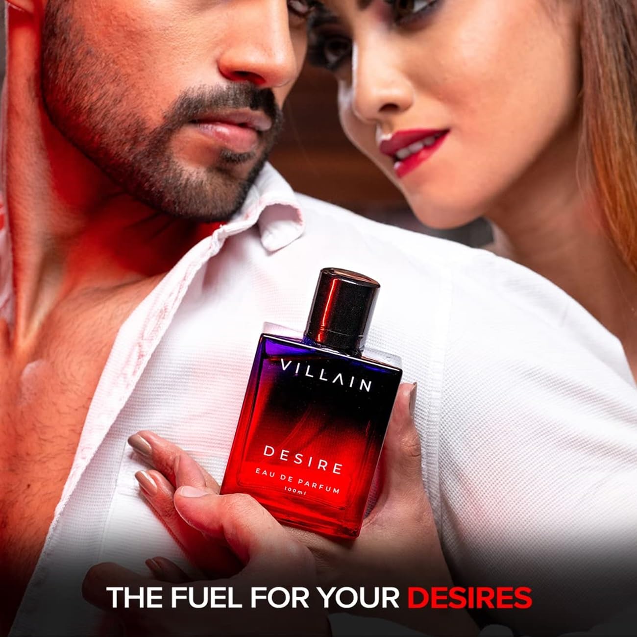 Villain Desire Perfume for Men Eau De Parfum EDP 100ml Premium Fragrance Perfume Spray with Vanilla Amber and Patchouli Gift For Men Super