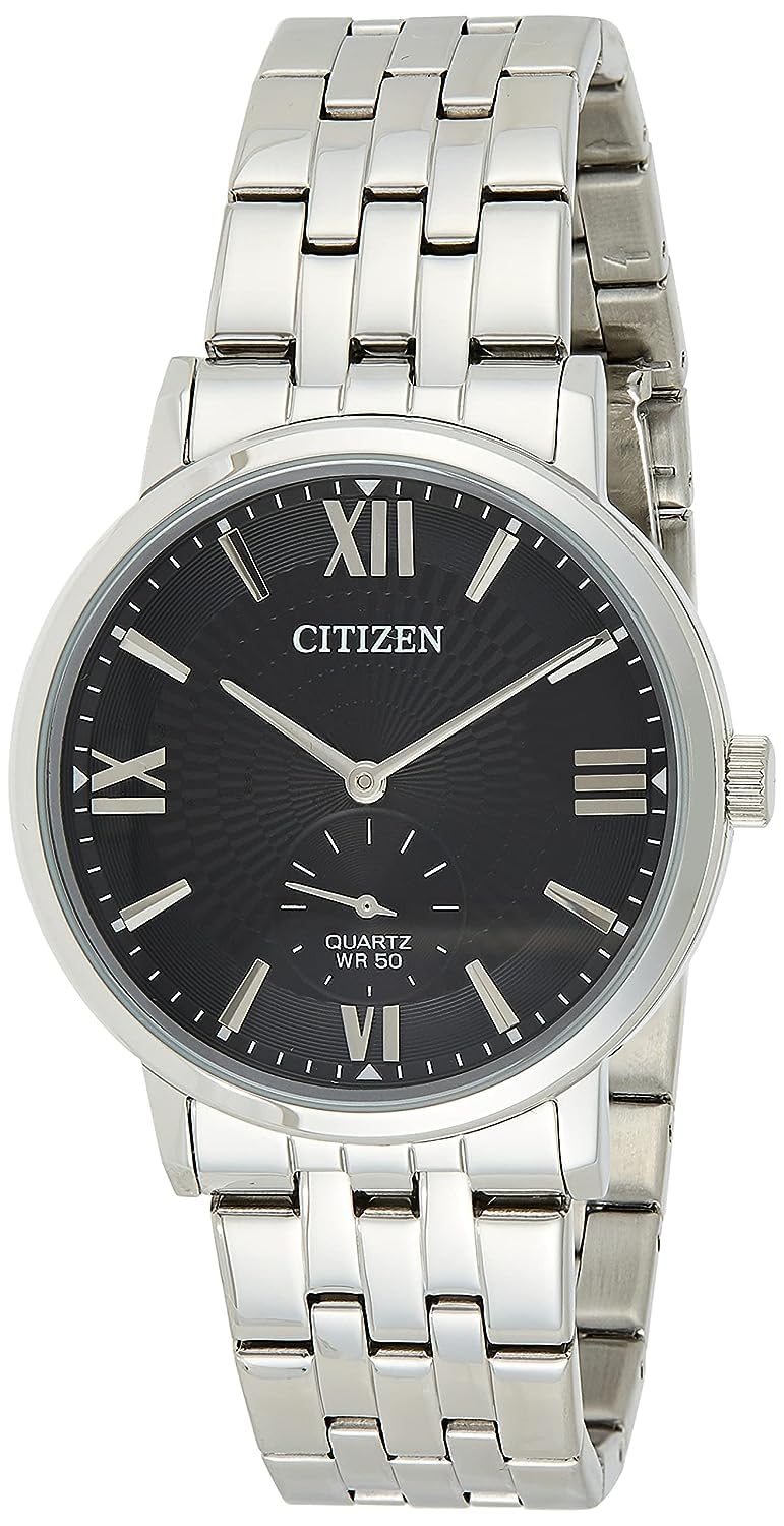 Citizen Men Quartz Watch, Analog Display And Stainless Steel Strap - B ...