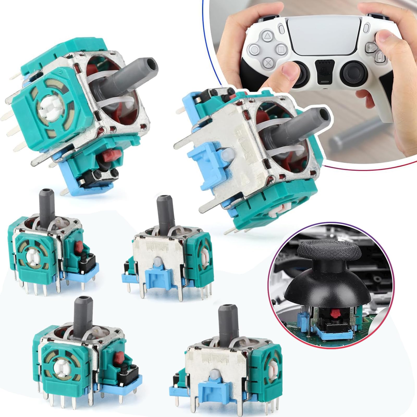STAYOUNG 6PCS Joystick Replacement - Controller Joystick Replacement C ...