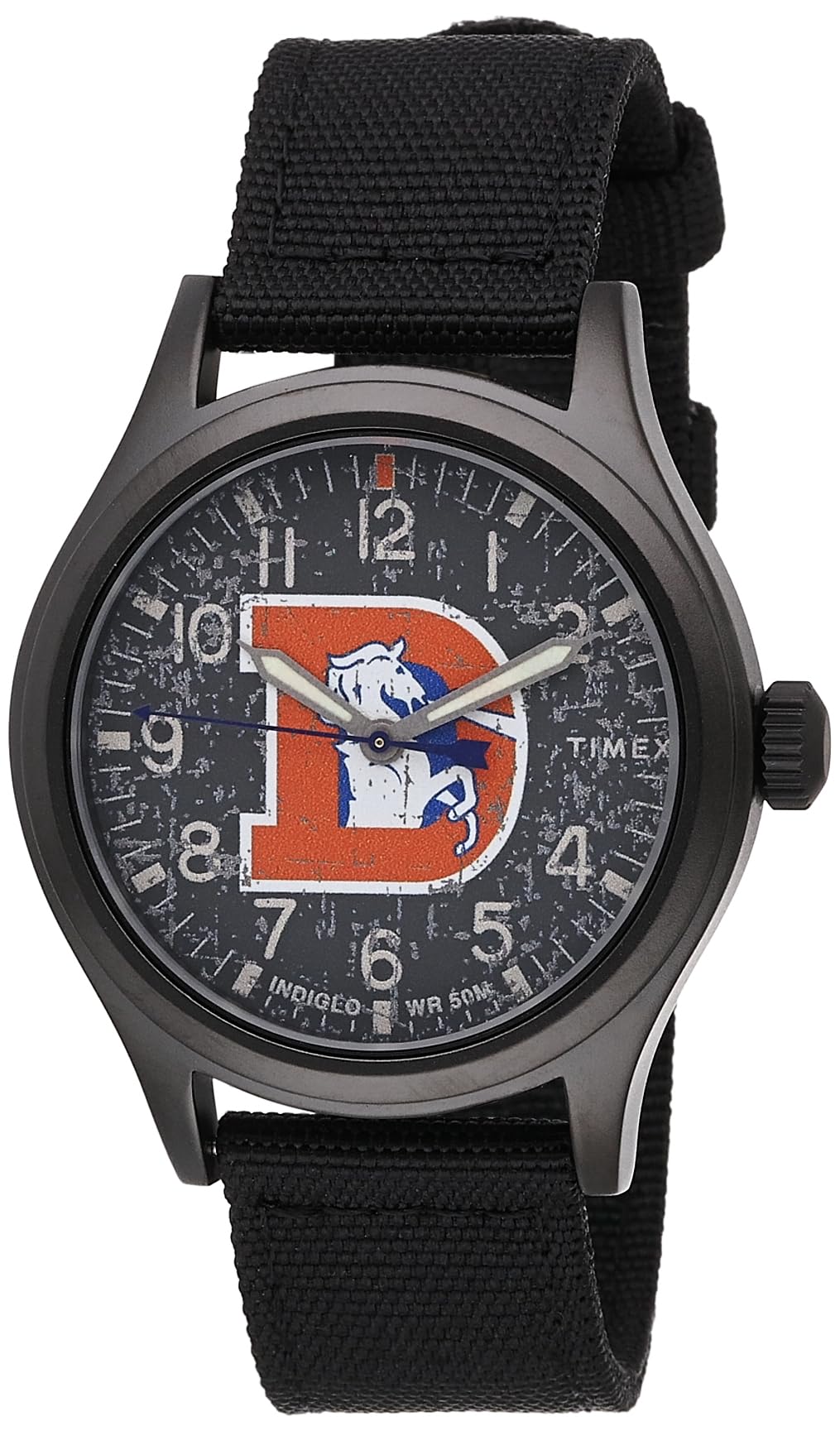 Timex Tribute Men's NFL Scout 40mm Quartz Fabric Strap - Denver Bronco ...