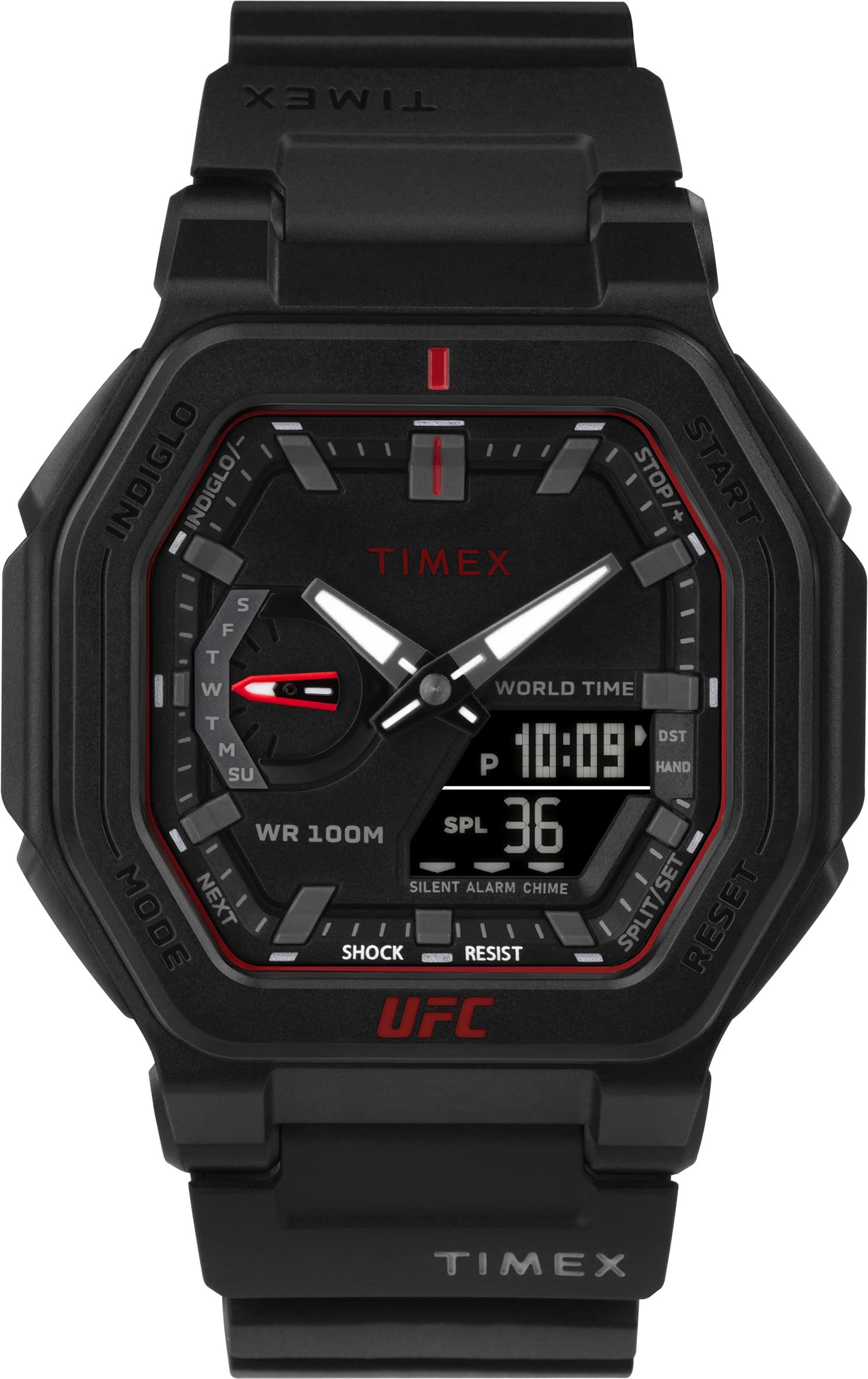 Timex UFC Men's Colossus 45mm Watch - Black/Red – DiscountStore