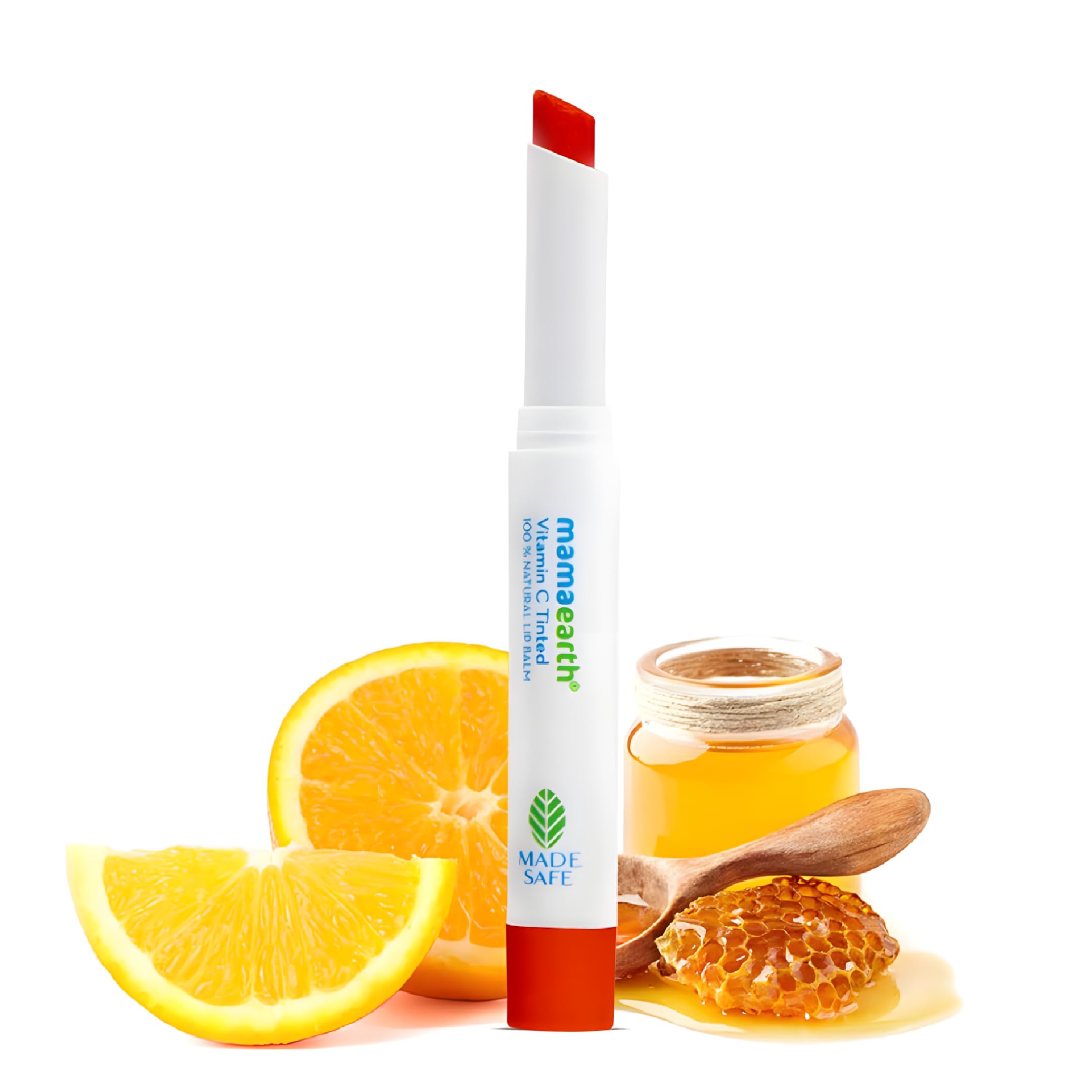 MAMAEARTH Vitamin C Tinted Lip Balm, Nourishing and Moisturizing, Cher ...