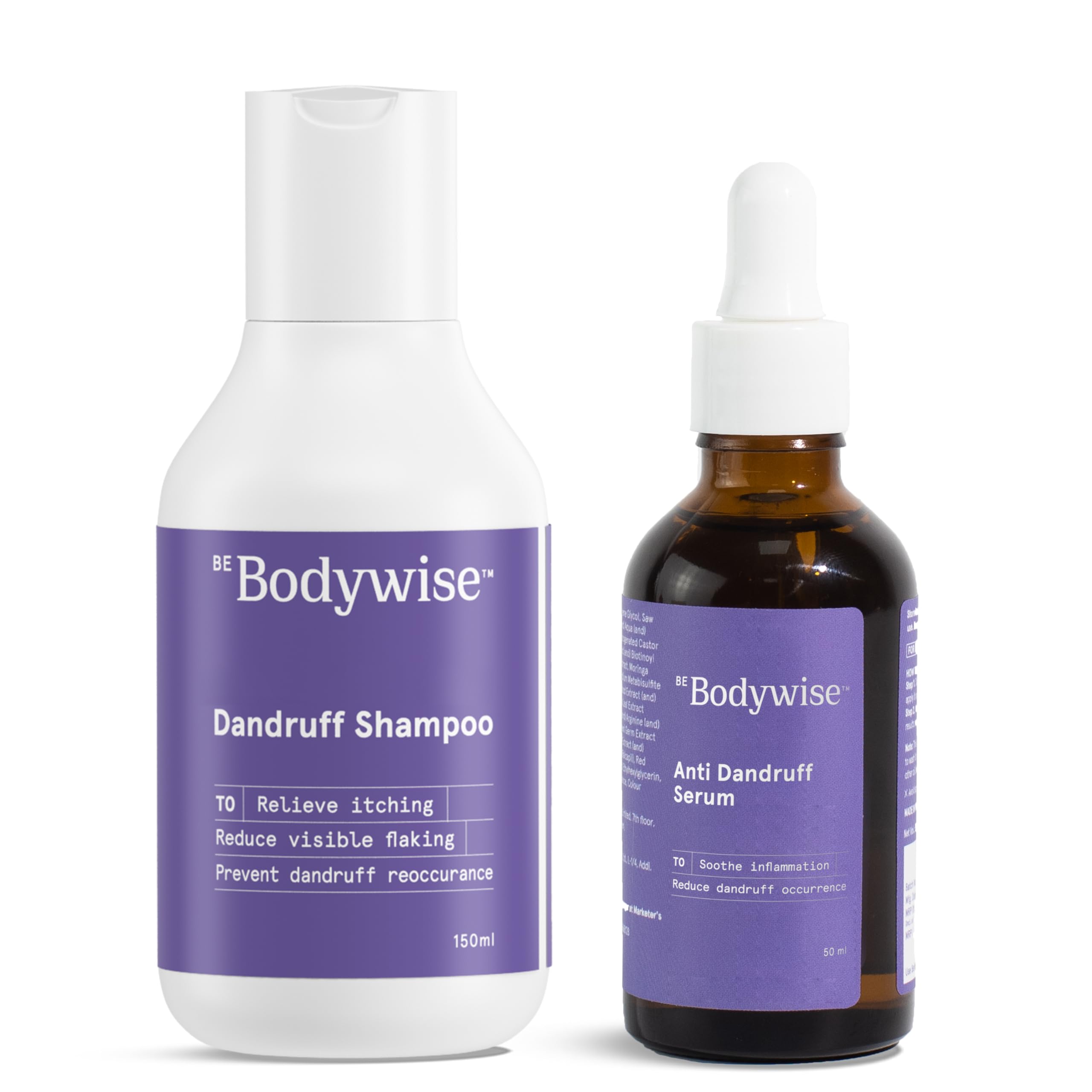 Be Bodywise Anti Dandruff Shampoo (150ml) & Intense Action Dandruff Re ...