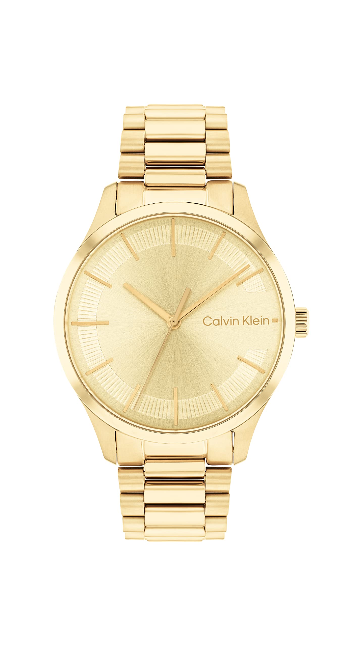 Calvin Klein CK ICONIC Unisex Watch, Analog - Gold / Light Champagne G ...