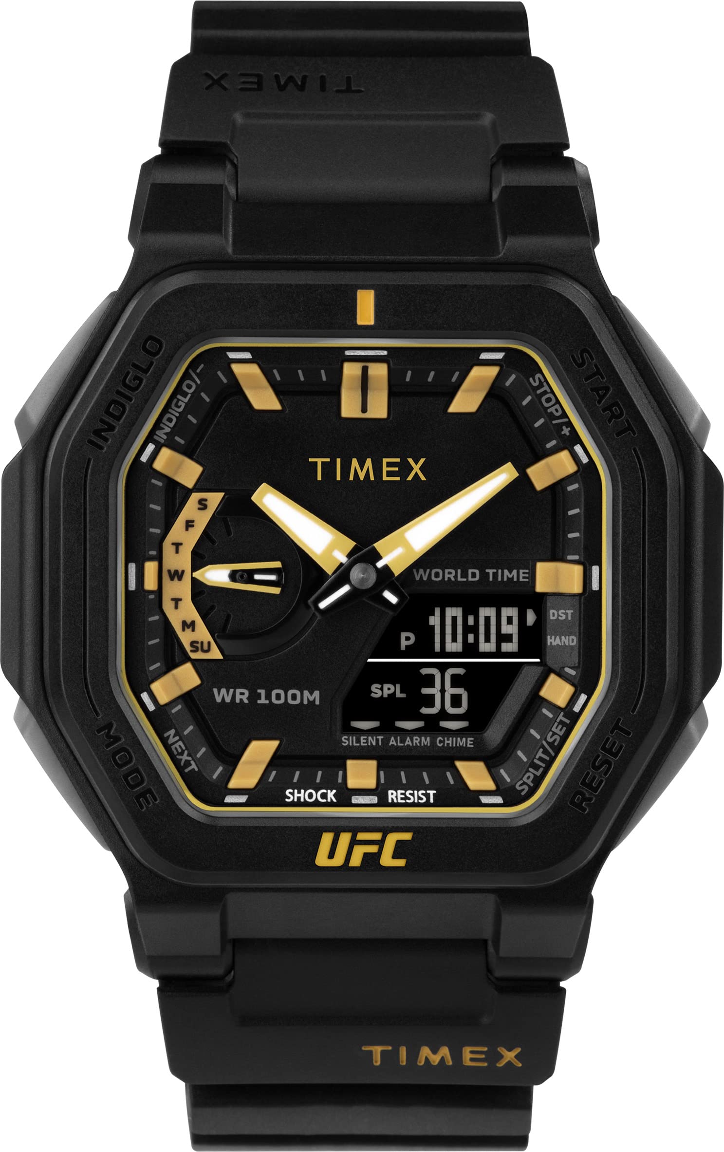Timex UFC Men's Colossus 45mm Watch - Black/Gold-Tone – DiscountStore