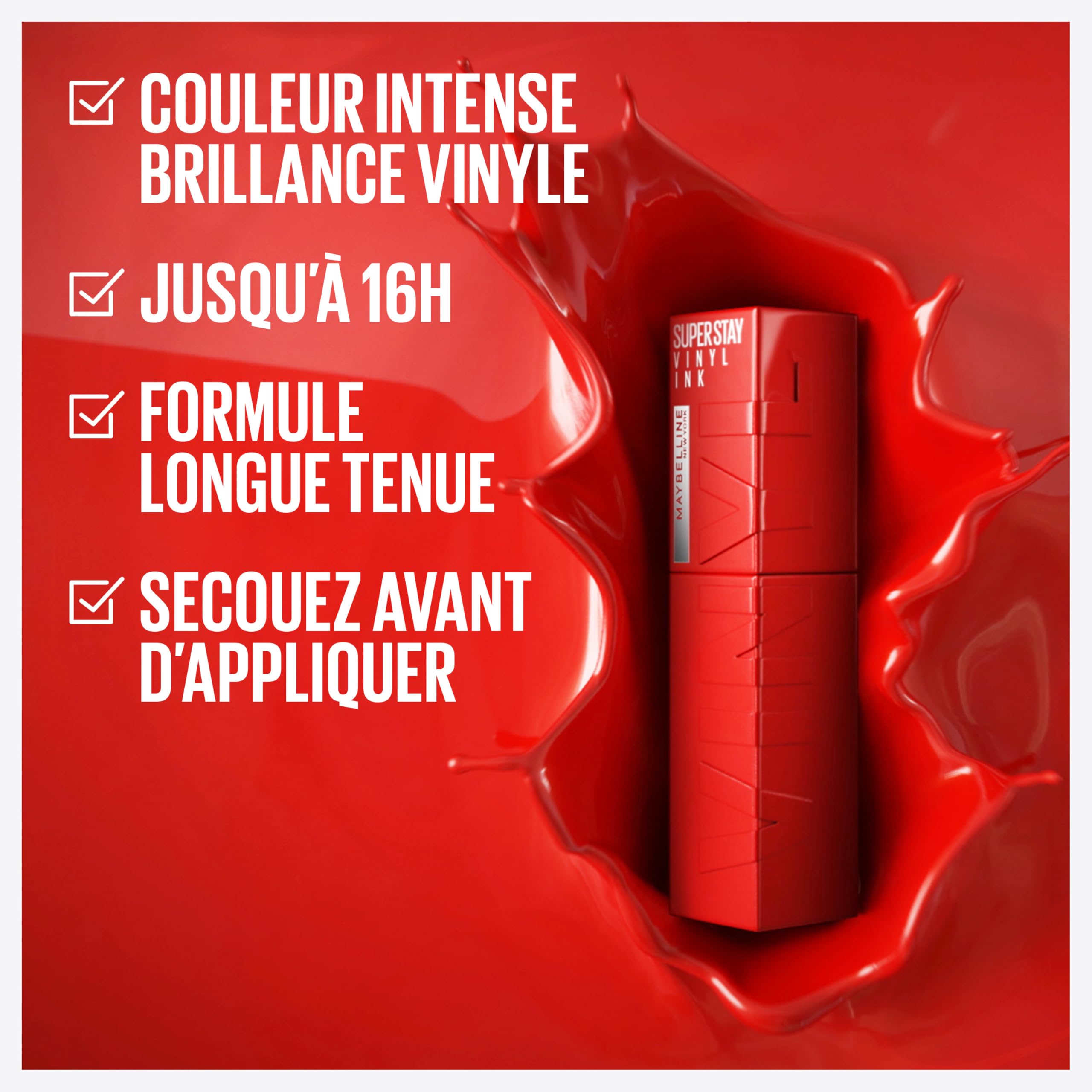 Maybelline New York Superstay Vinly Ink Liquid Lipstick, #25-Red 4,2ml ...