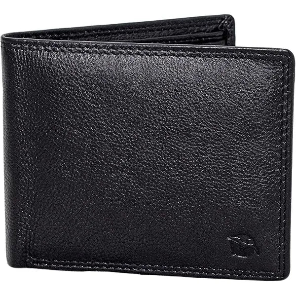 Flying Fossil Genuine Leather Hand-Crafted Wallet For Men, Black, FFW0 ...
