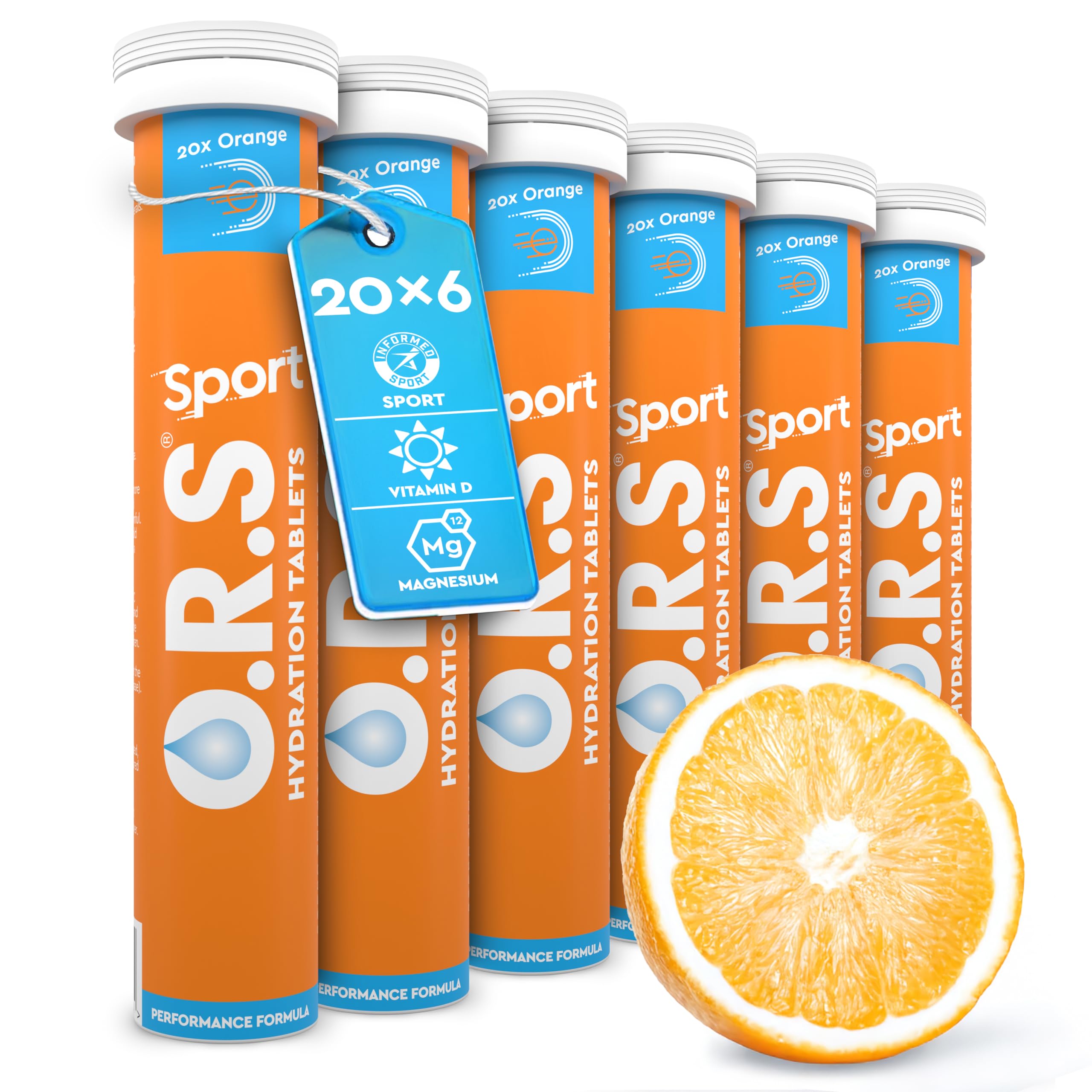 O.R.S Hydration Tablets with Electrolytes, Vegan, Gluten and Lactose F ...