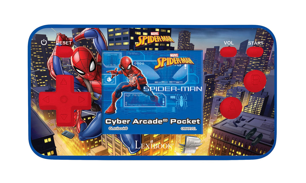 Lexibook Spider-Man Cyber Arcade Pocket Portable Game Console 150 Game ...