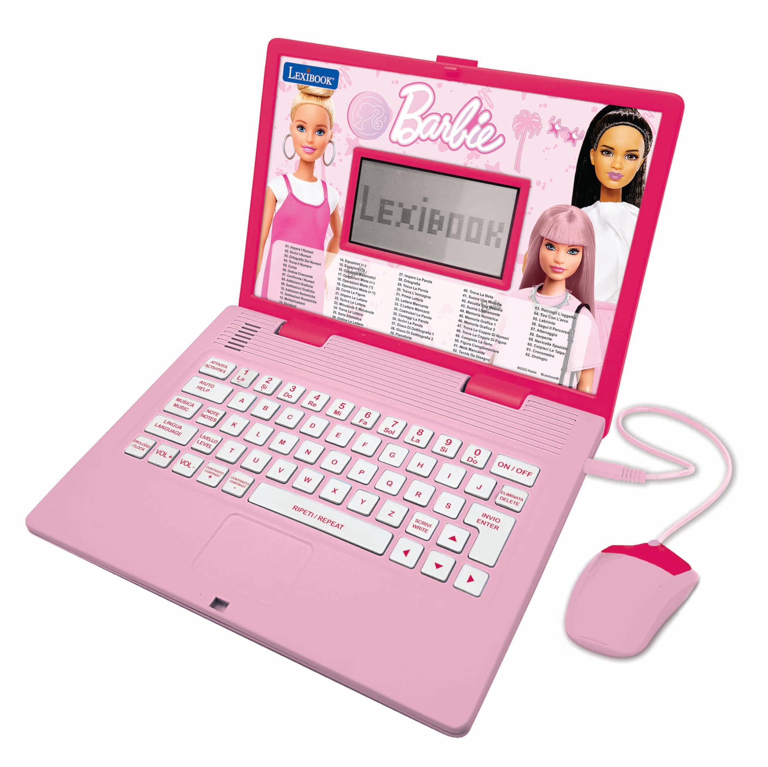 Lexibook Barbie, Educational and Bilingual Laptop in English/Italian ...