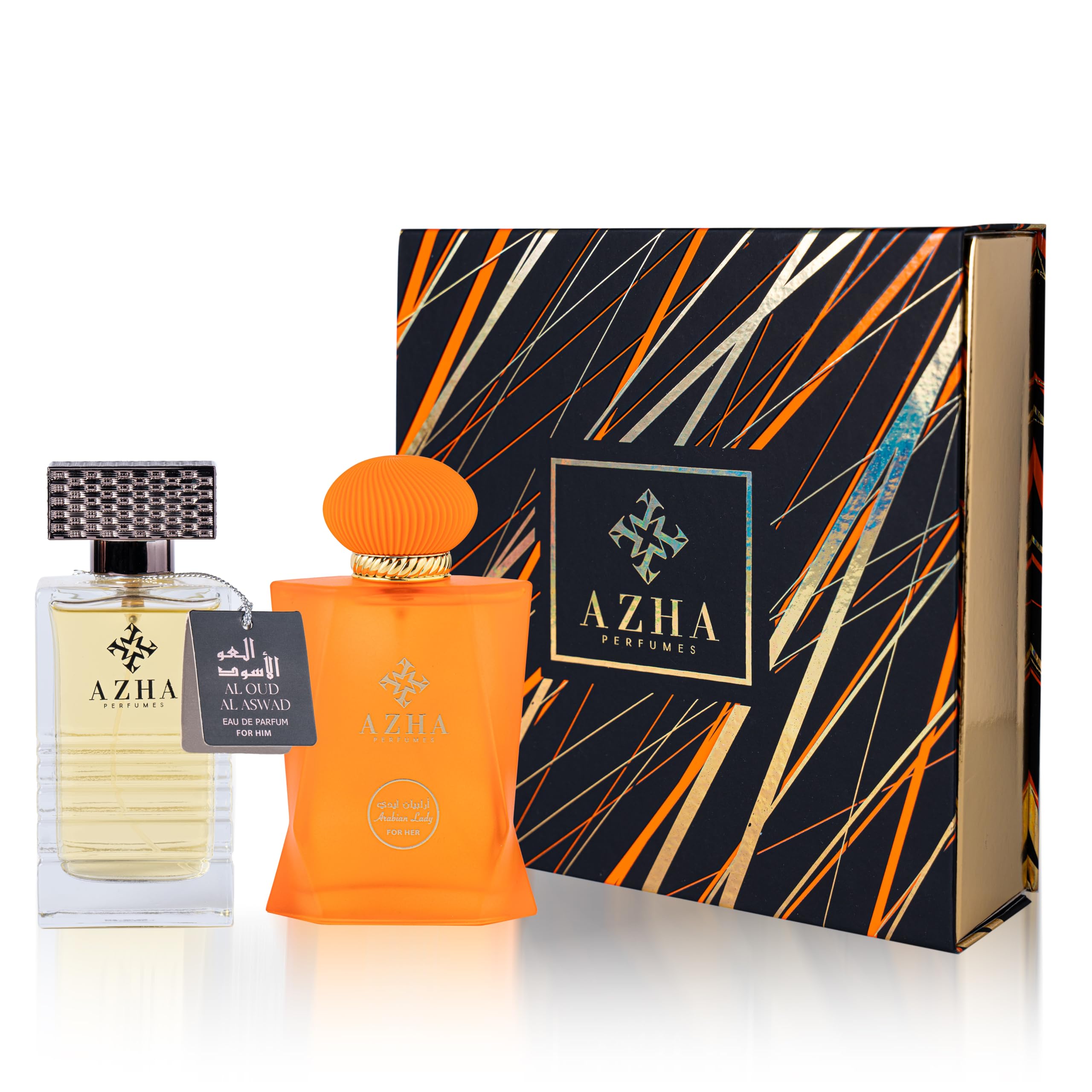 Azha Perfumes - 2Pc Gift Set Al Oud Al Aswad EDP 100 ml for Men + Arab ...