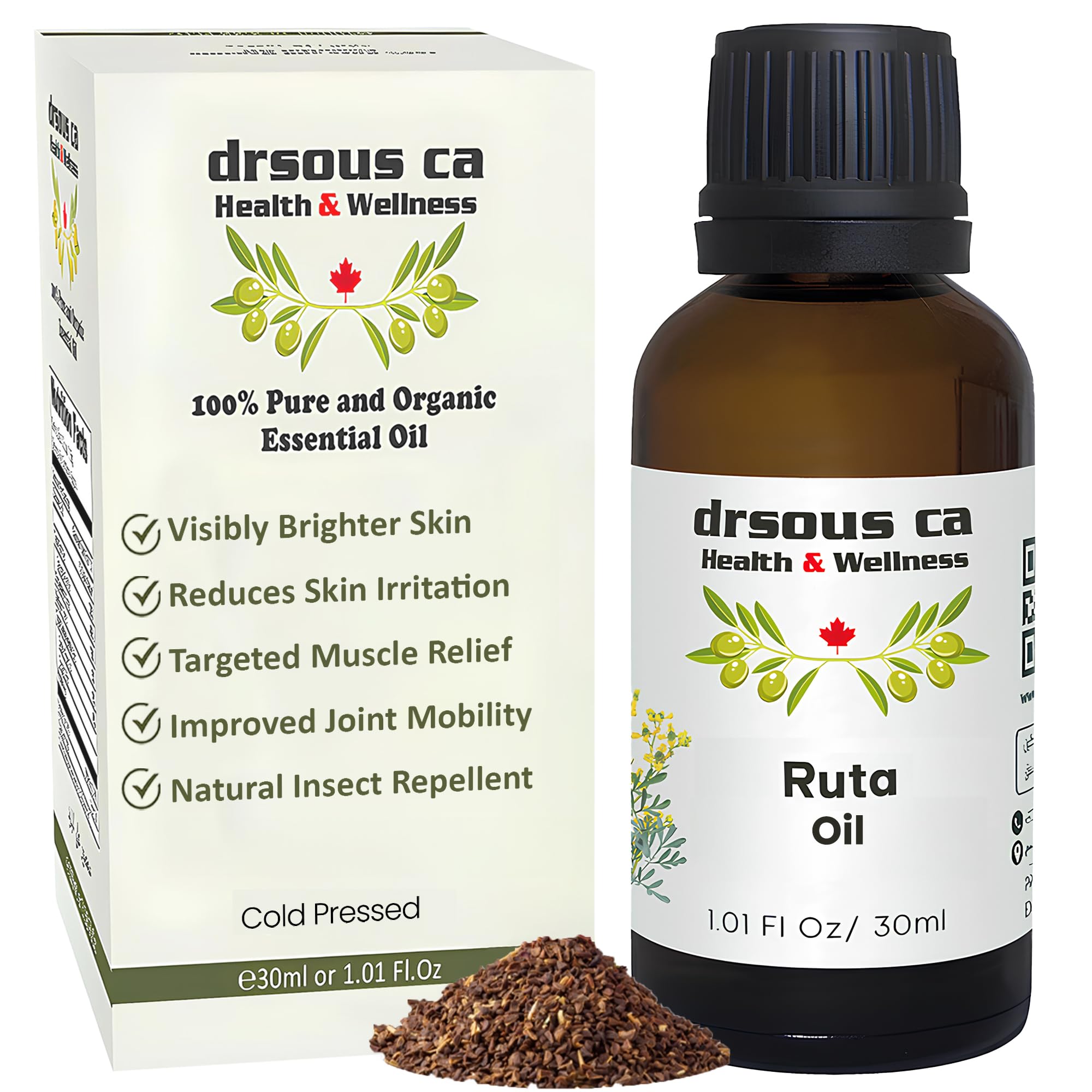 Drsous Ca Organic Ruta Essential Oil 30ml | 100% Pure Cold Pressed Rut ...