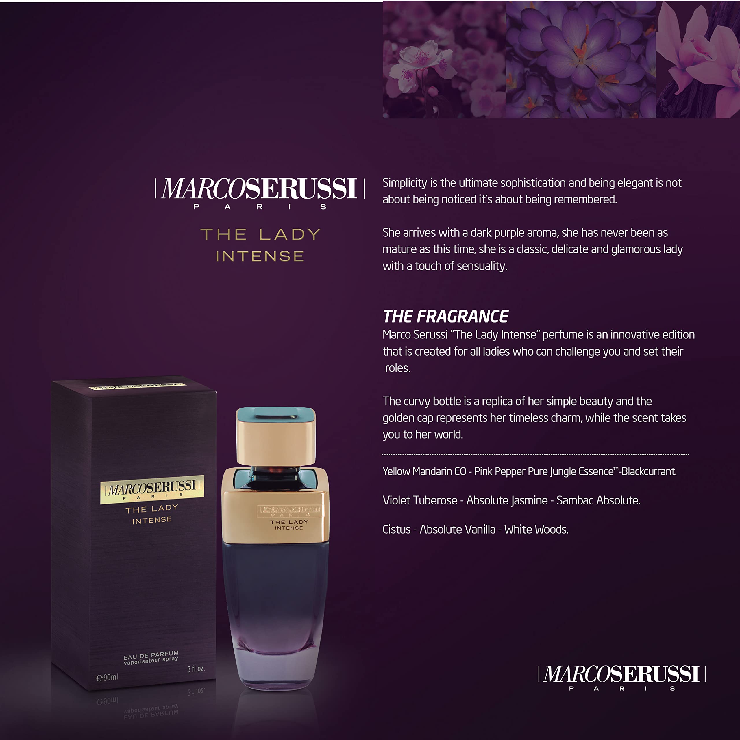 MARCO SERUSSI THE LADY INTENSE EDP 90ML PERFUME – Discount Store