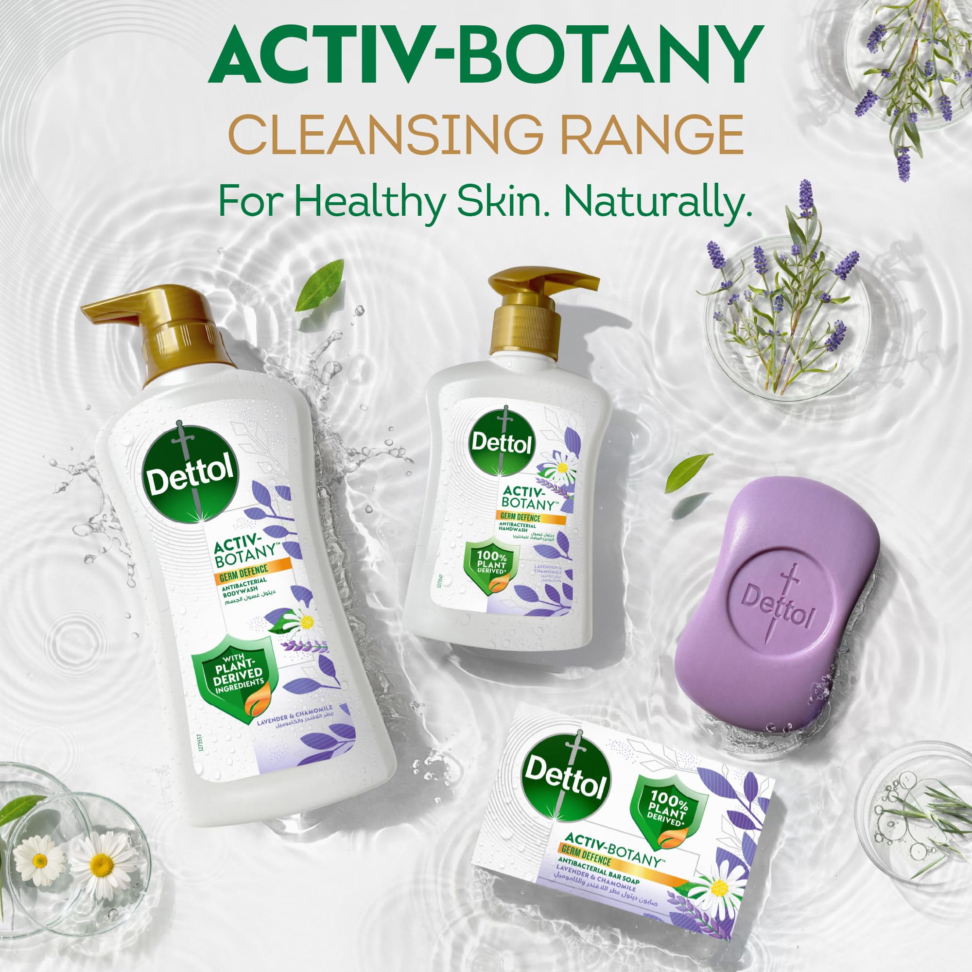 Dettol Activ-Botany Antibacterial Showergel & Bodywash, Lavender & Cha ...