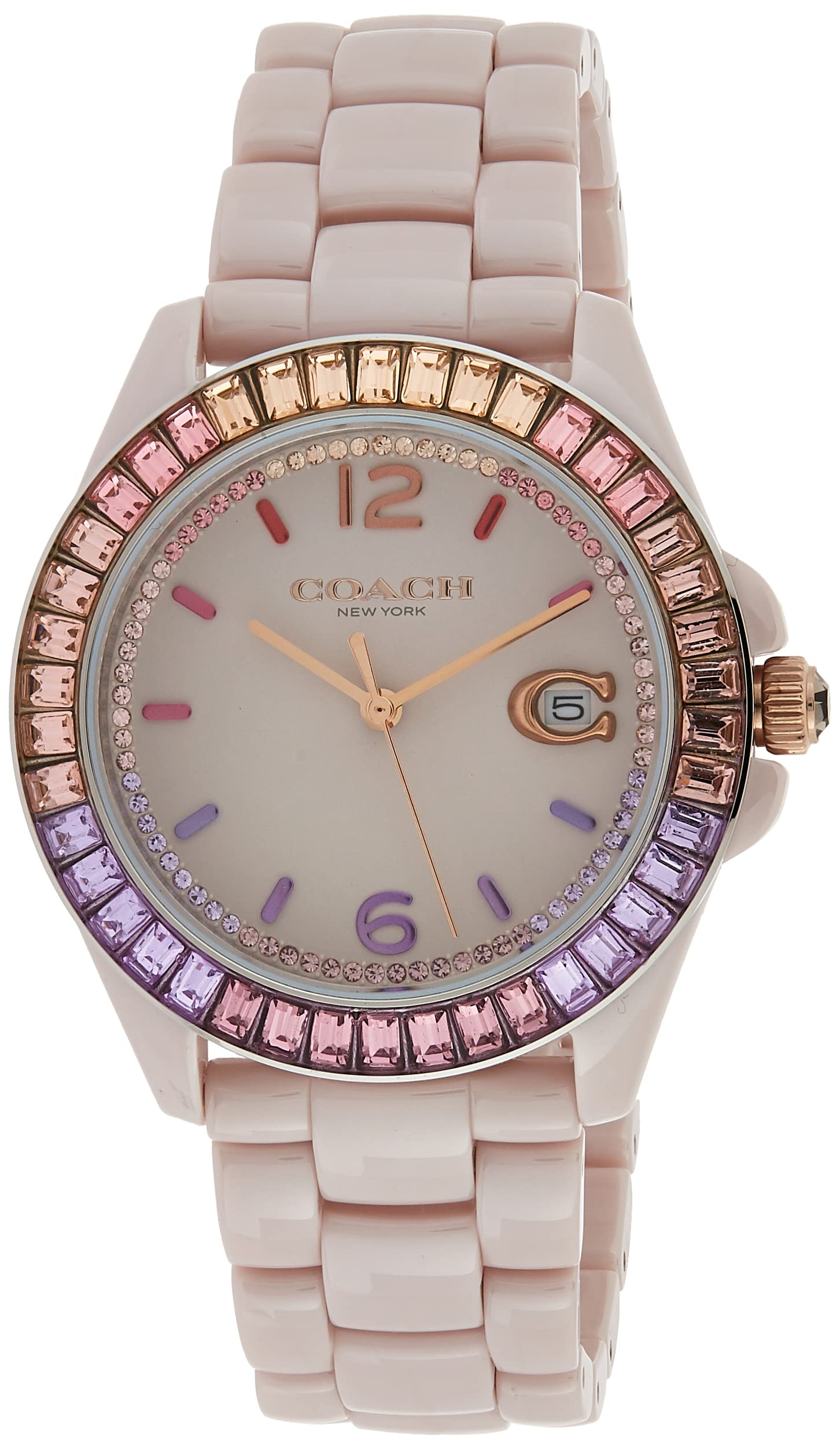 Coach GREYSON Men's Watch, Analog-Pink / Multicolor – Discount Store