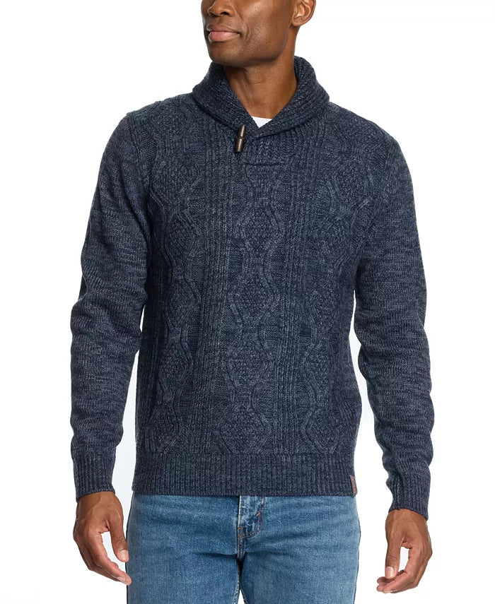 Weatherproof Vintage Men's Chunky Cable Knit Toggle Sweater – Discount ...
