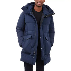 Men's Heavyweight Hooded Long Puffer Coat – DiscountStore