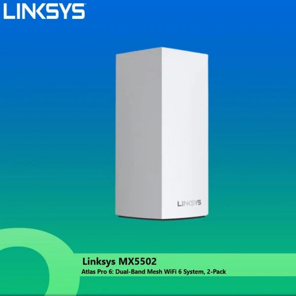Linksys MX5502 Atlas Pro 6: Dual-Band Mesh WiFi 6 System, 2-Pack – DiscountStore